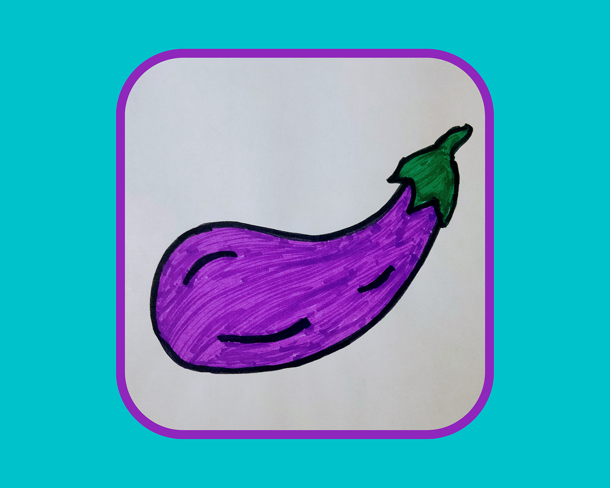 Brinjal Drawing For Kids