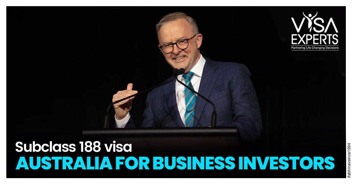 Subclass 188 visa Australia for Business Investors | by Visa Experts | Medium