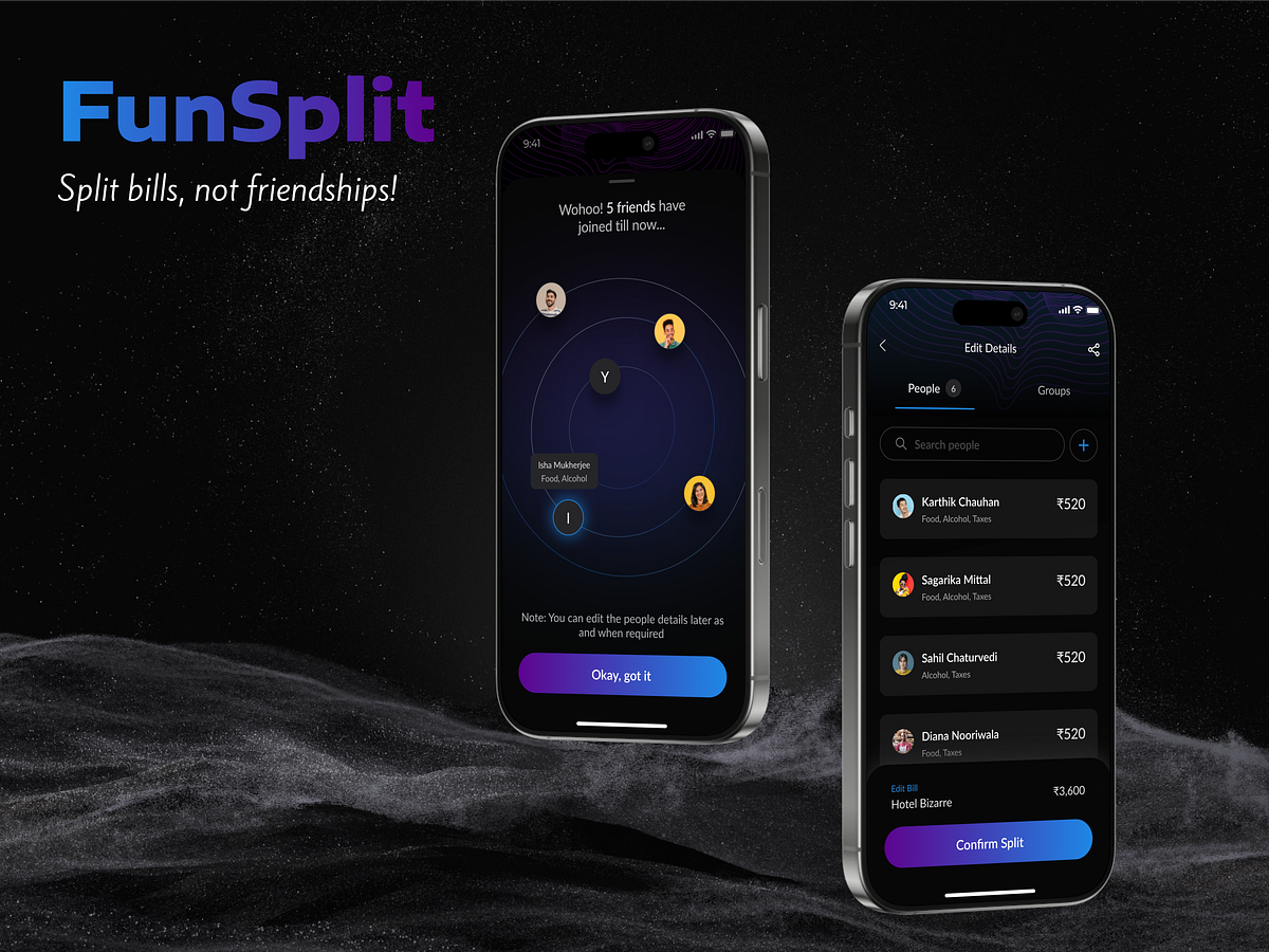 Splitting Expenses Made Easy with FunSplit — A UI UX Case Study | by ...