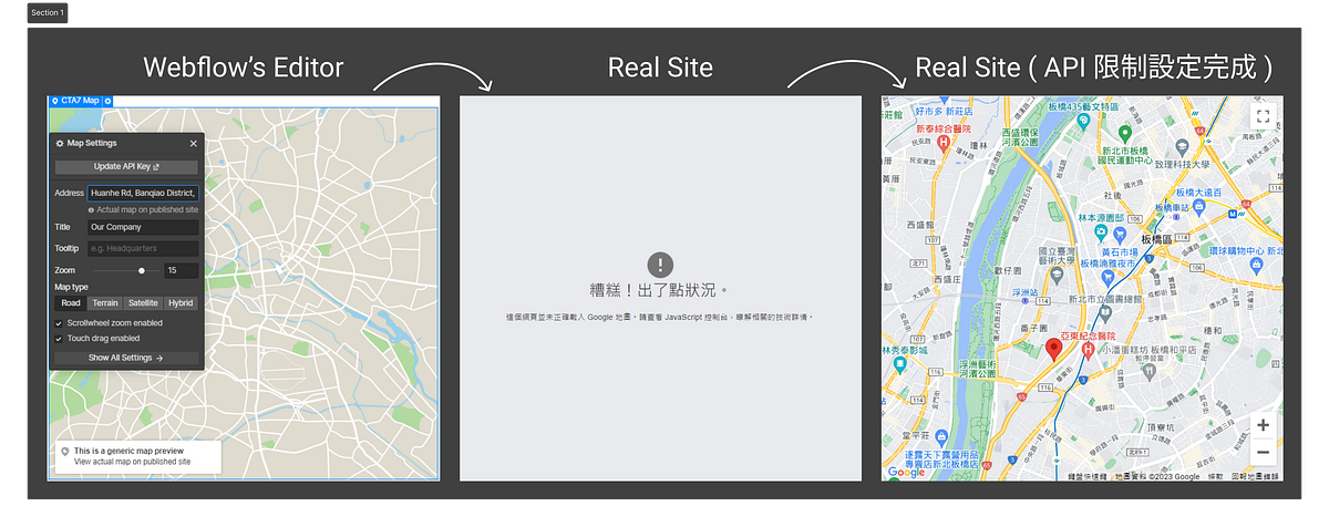 Webflow 筆記-網站內嵌 GMap 相關設定 | Medium