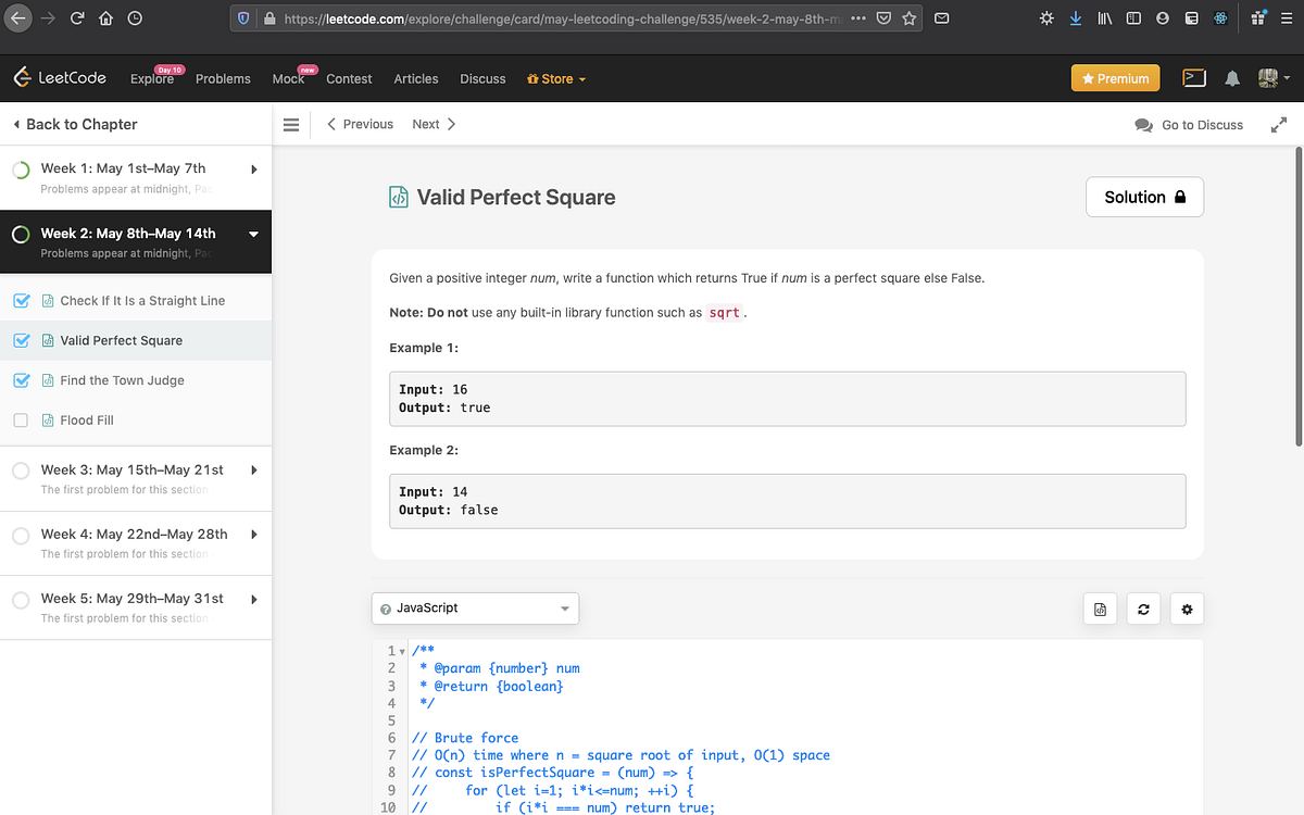 Teaching to learn: Valid Perfect Square | by Shane Quick | Medium