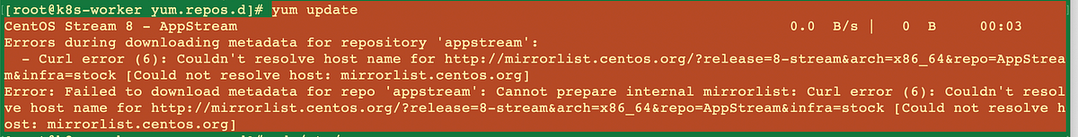 Errors during downloading metadata for repository ‘appstream’: | by DevOpsLab-LiveScenarios | Medium