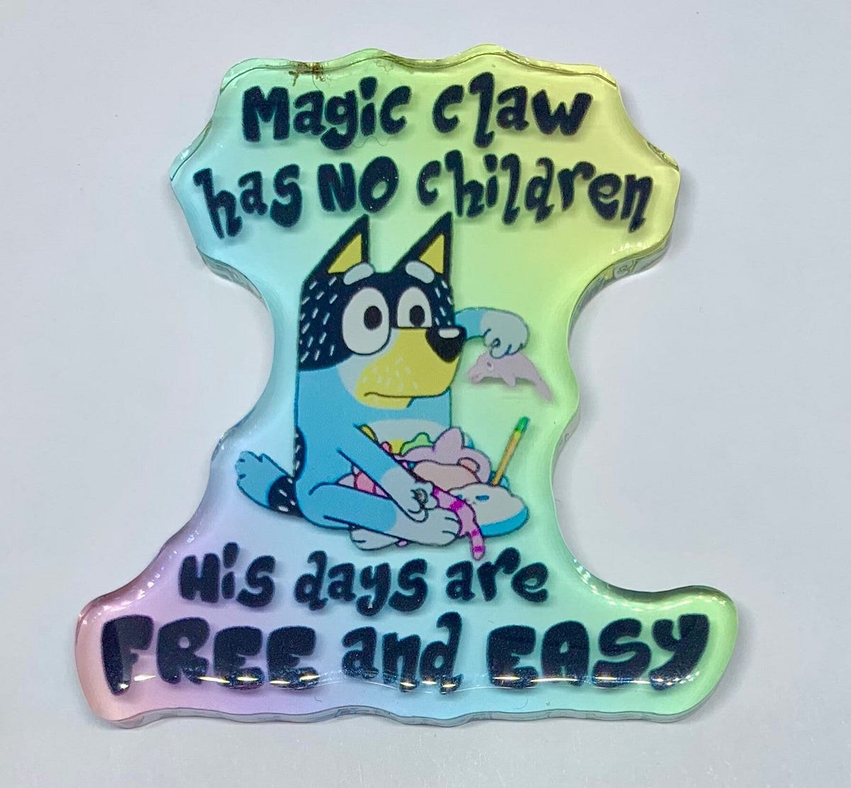 Bluey Acrylic Magnet,Magic Claw, Bandit Heeler, Bluey Inspired | by ...