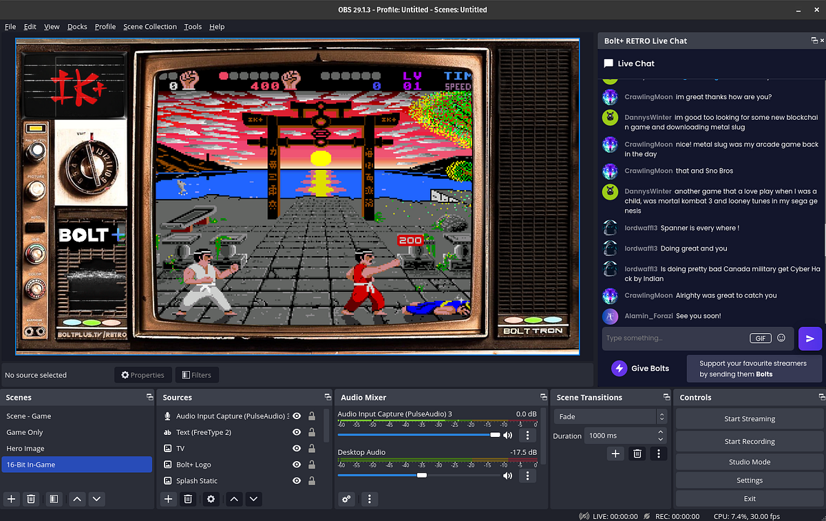 Create a Bolt+ Live Chat Dock in OBS for your Live Streams | BoltOS