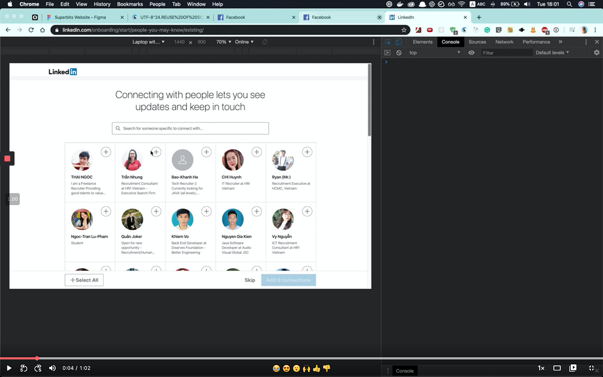 A little trick to auto click buttons in Linkedin using Javascript and ...