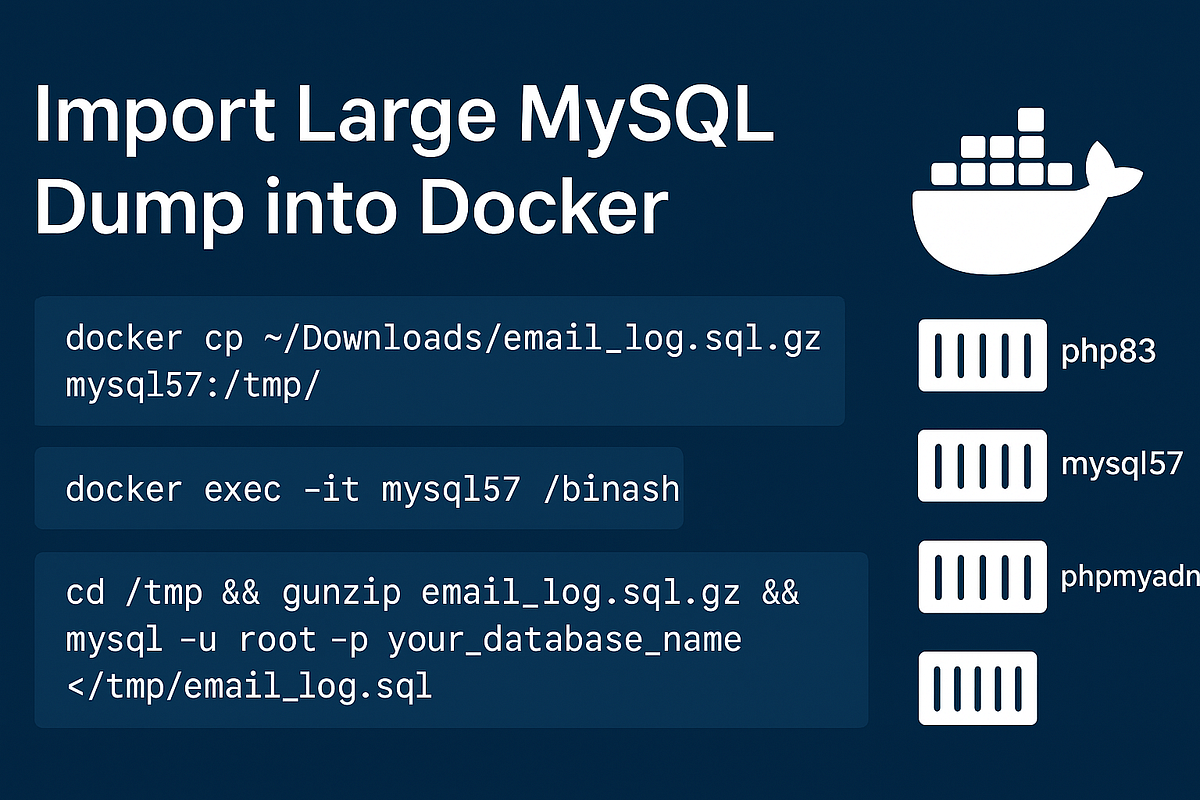 Effortlessly Import Large MySQL Dumps into Docker: A Step-by-Step Guide | by Jayprakash Jangir ...