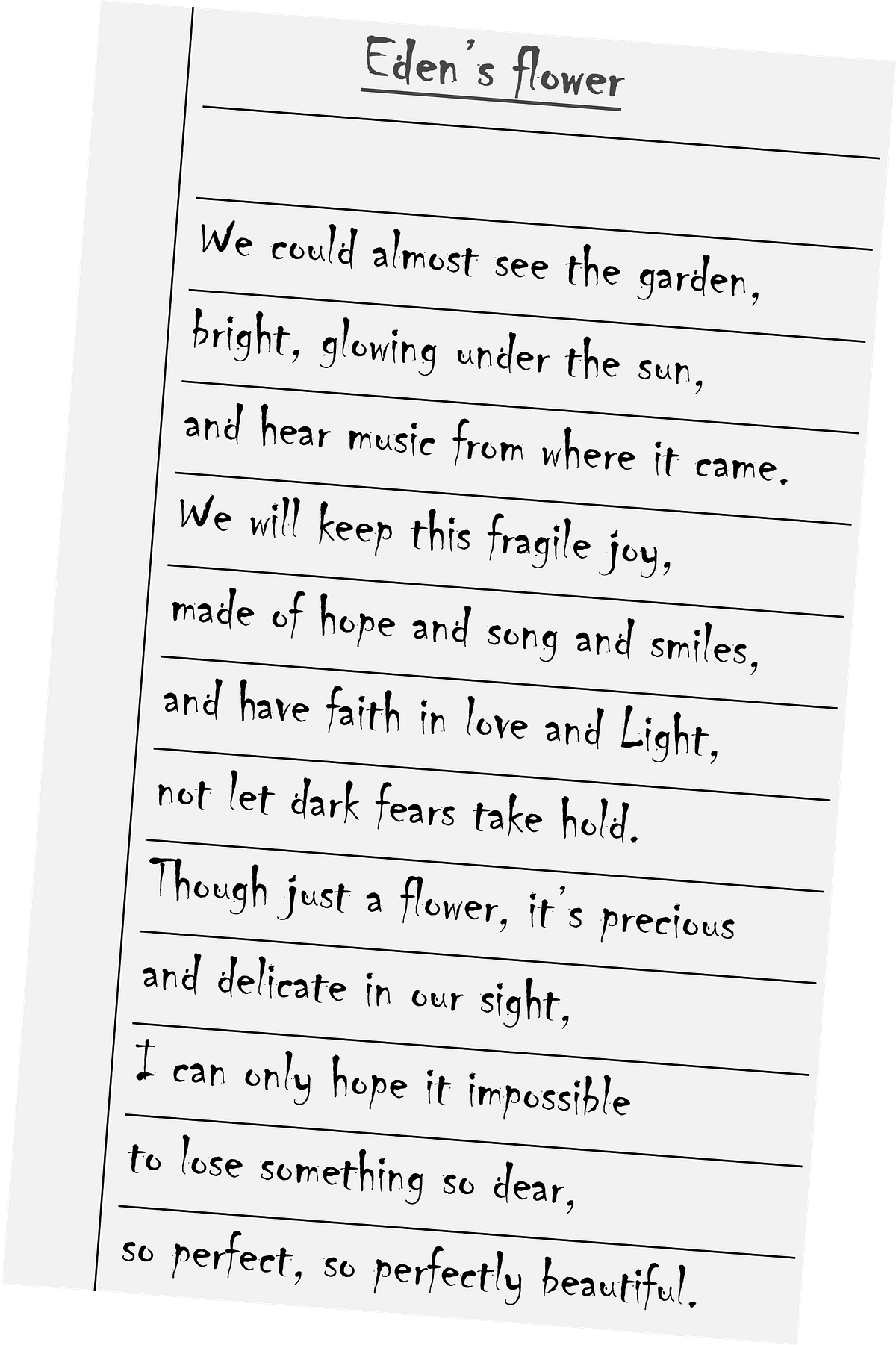 Eden’s flower. Little Poem from ‘In the Minuses’ | by Martine Weber ...
