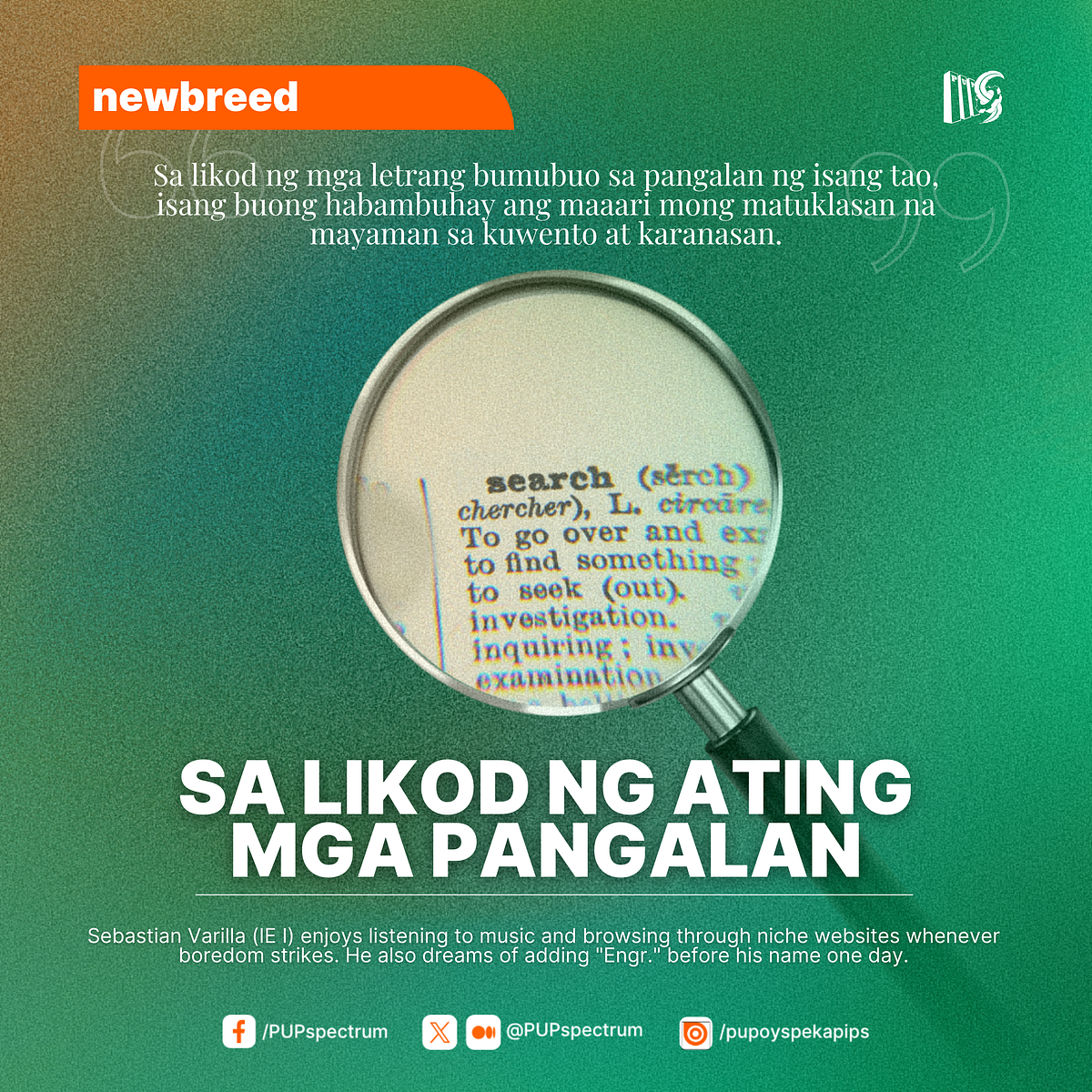 #NewBreed | Sa Likod ng Ating Mga Pangalan | by The Engineering ...