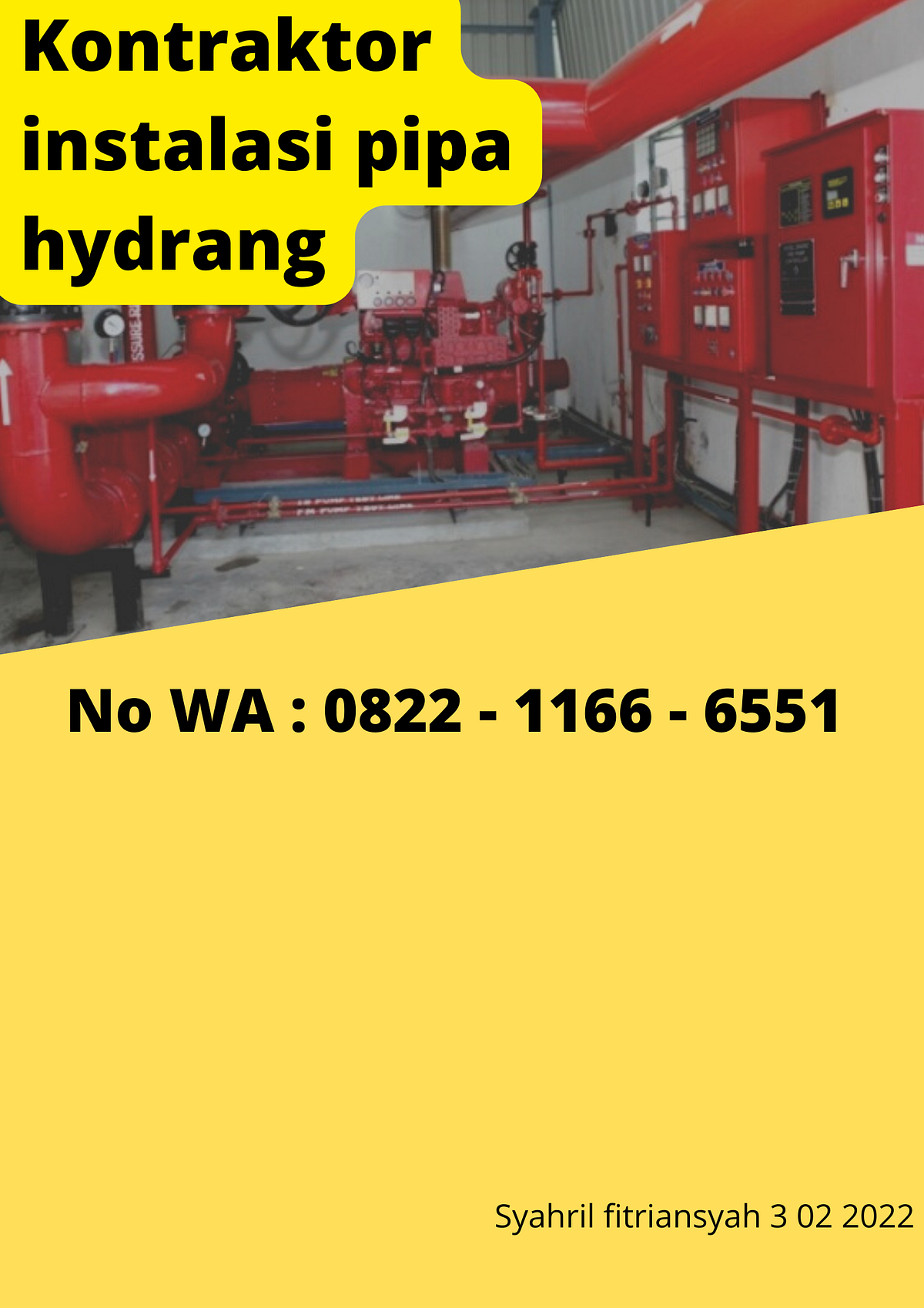 Pekerja Instalasi Pipa Hidran Kebakaran System TERPERCAYA Wa 0822-1166-6551 Pekerja Instalasi ...