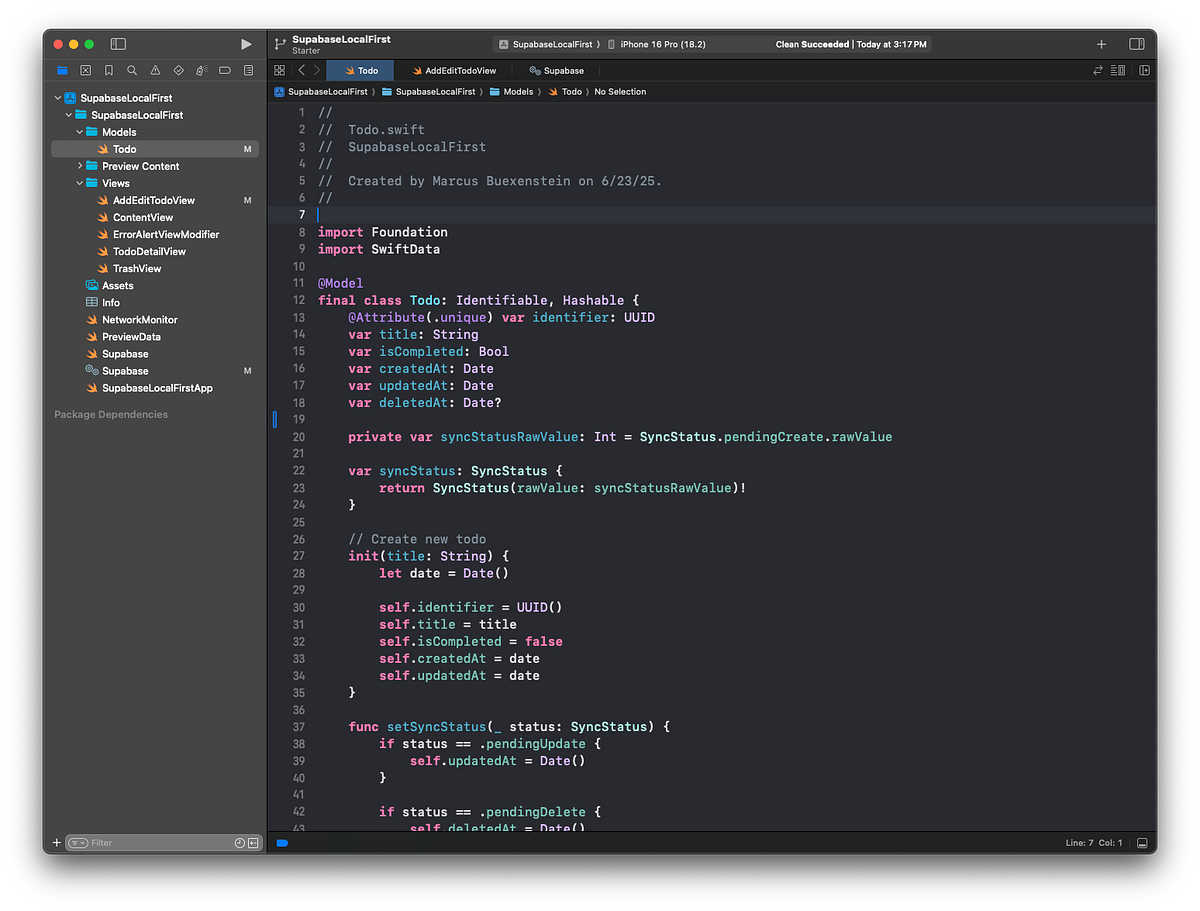 Local-First with SwiftData and Supabase | by Marcus Buexenstein | Medium