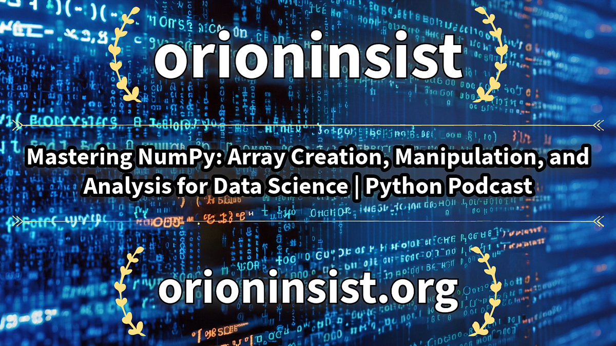 Mastering Numpy Array Creation Manipulation and Analysis for Data Science Python Podcast | by ...