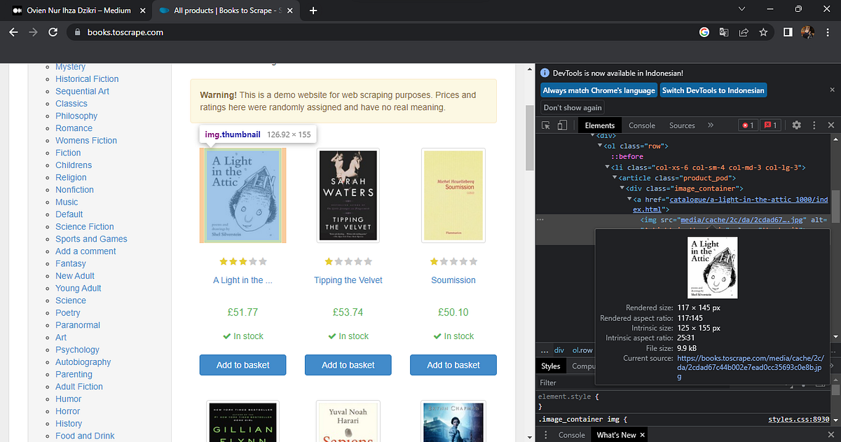 How To Scrape Data Using Python. The first step | by Ovien Nur Ihza Dzikri | Medium