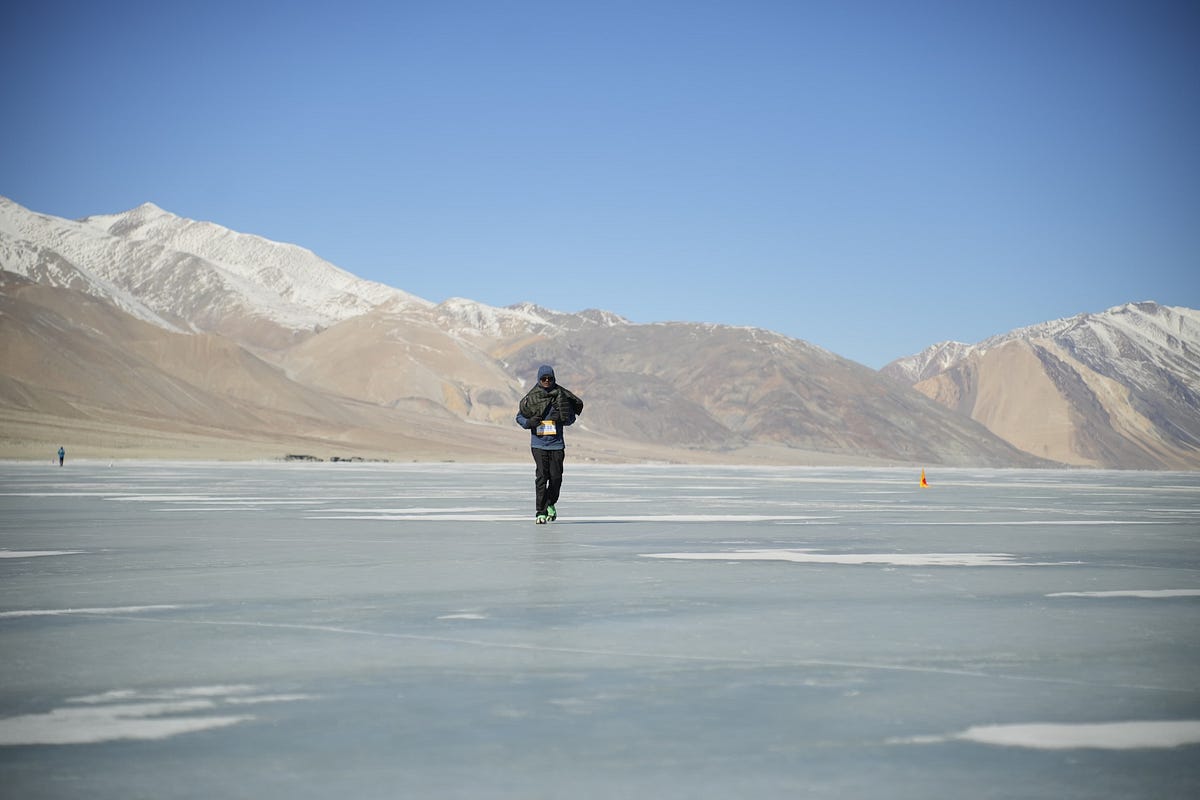 The Last Run: Pangong Frozen Lake Marathon | by Srikanthkatta | Medium