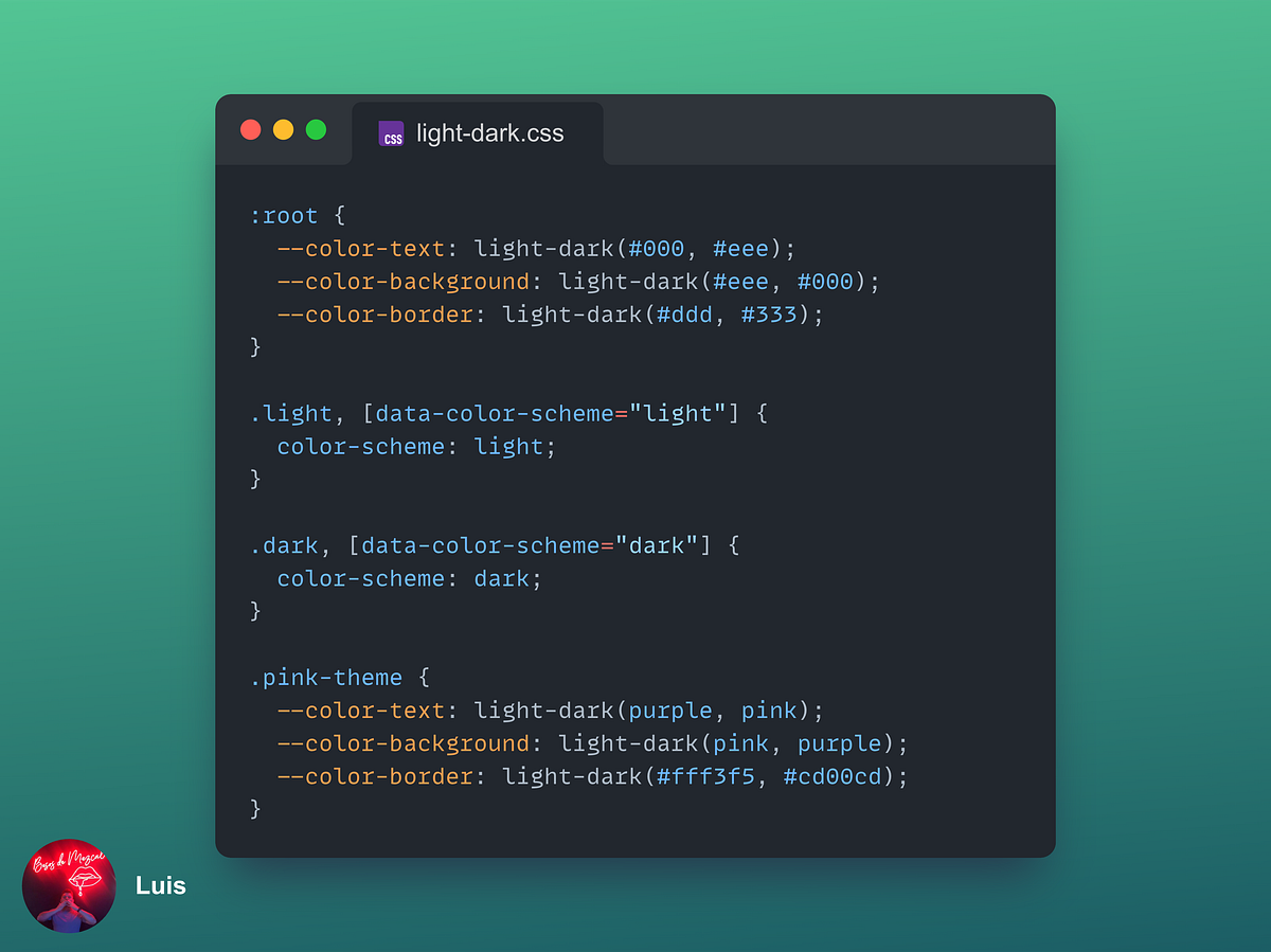 color-scheme and light-dark(). Today we’re going over two new CSS… | by Luis Torres | Medium