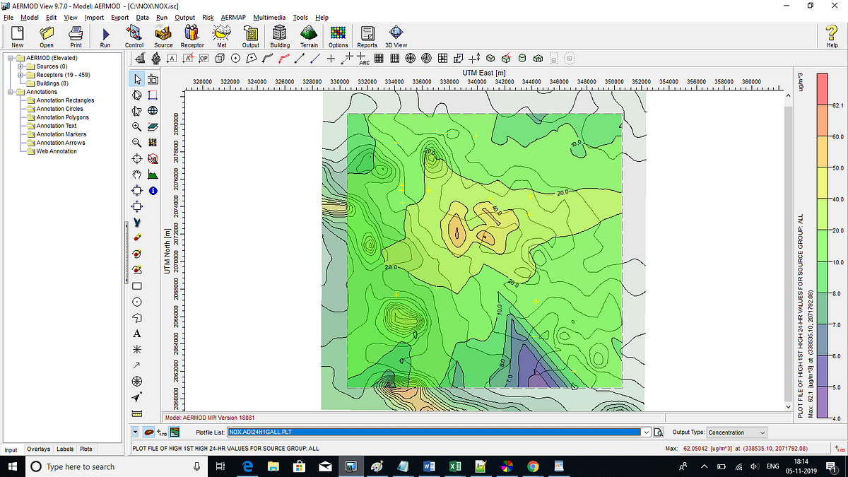 Create Aermod like Map Visual for showing Pollutions level using Python ...