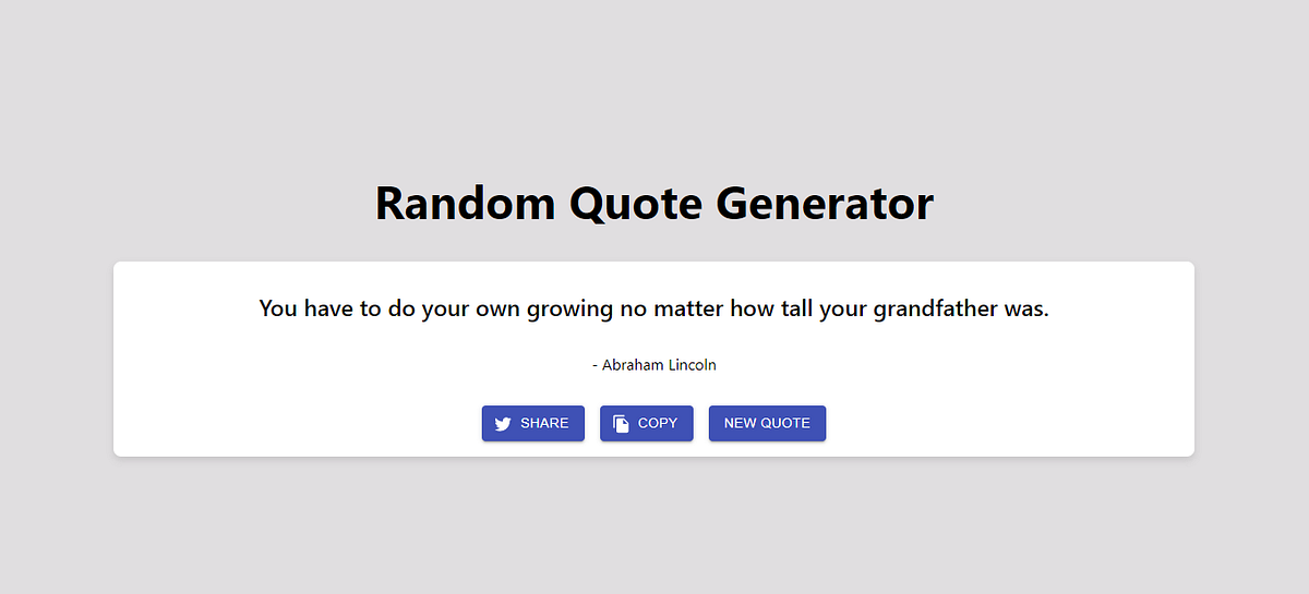 Let’s create a random quote-generating react app | by Ahamed Rashad | Medium