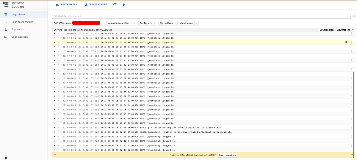 Stream Custom Application logs on Compute Engine to Stackdriver | by Olawale Olaleye ...