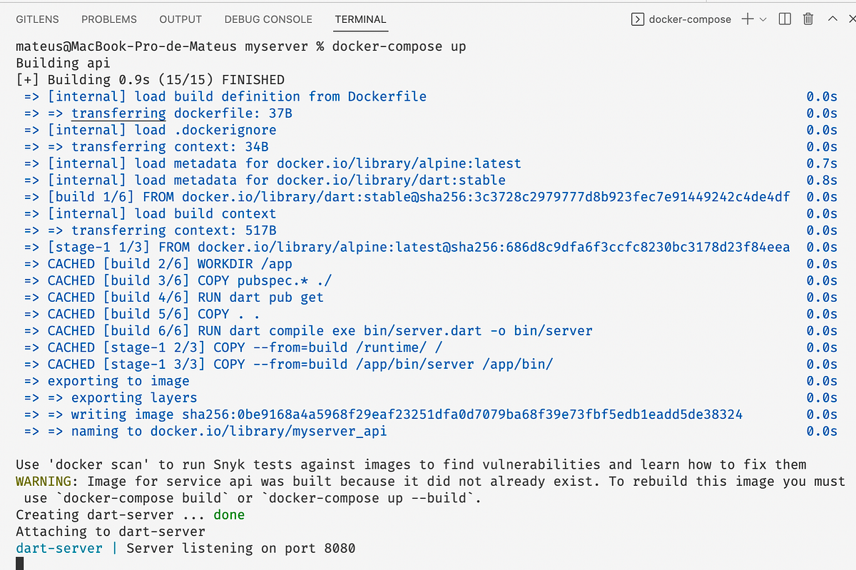 Dart com docker-compose no Backend | by Mateus de Morais Ramalho | Medium