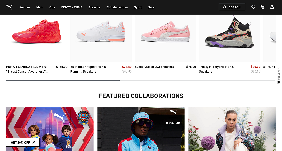A wonderful journey from PUMA. Purpоse: Тhe Pumа website’s рurрose is ...