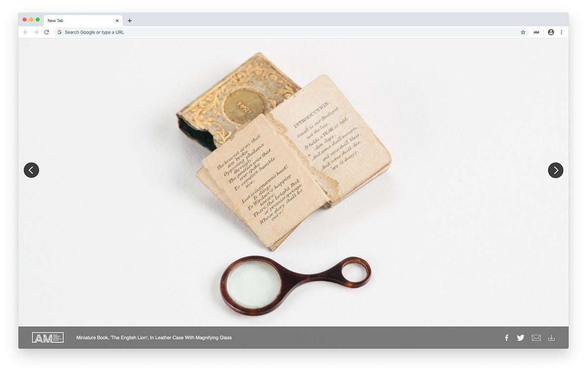 A Google Chrome Extension to Showcase Museum Objects | AMLabs