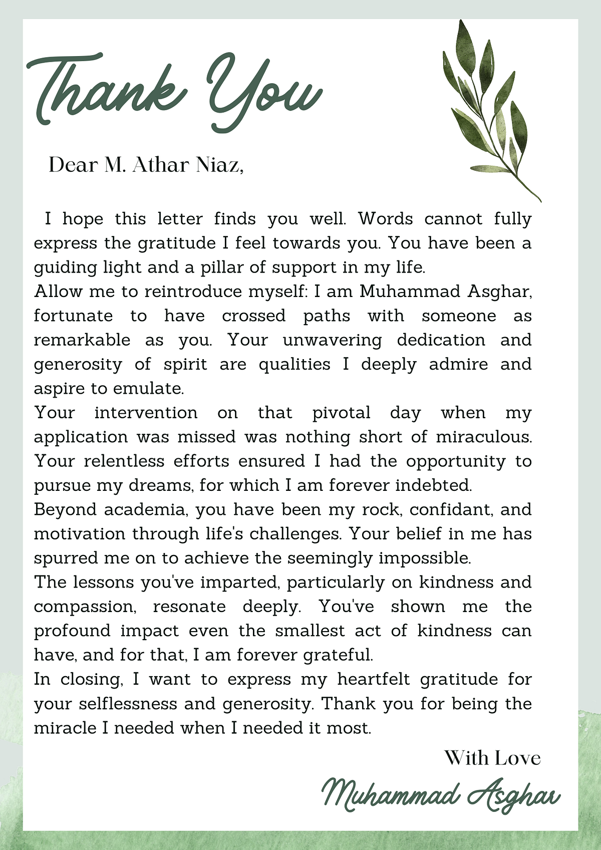 A Tale of Gratitude: Exchanging Letters of Appreciation | by Muhammad ...