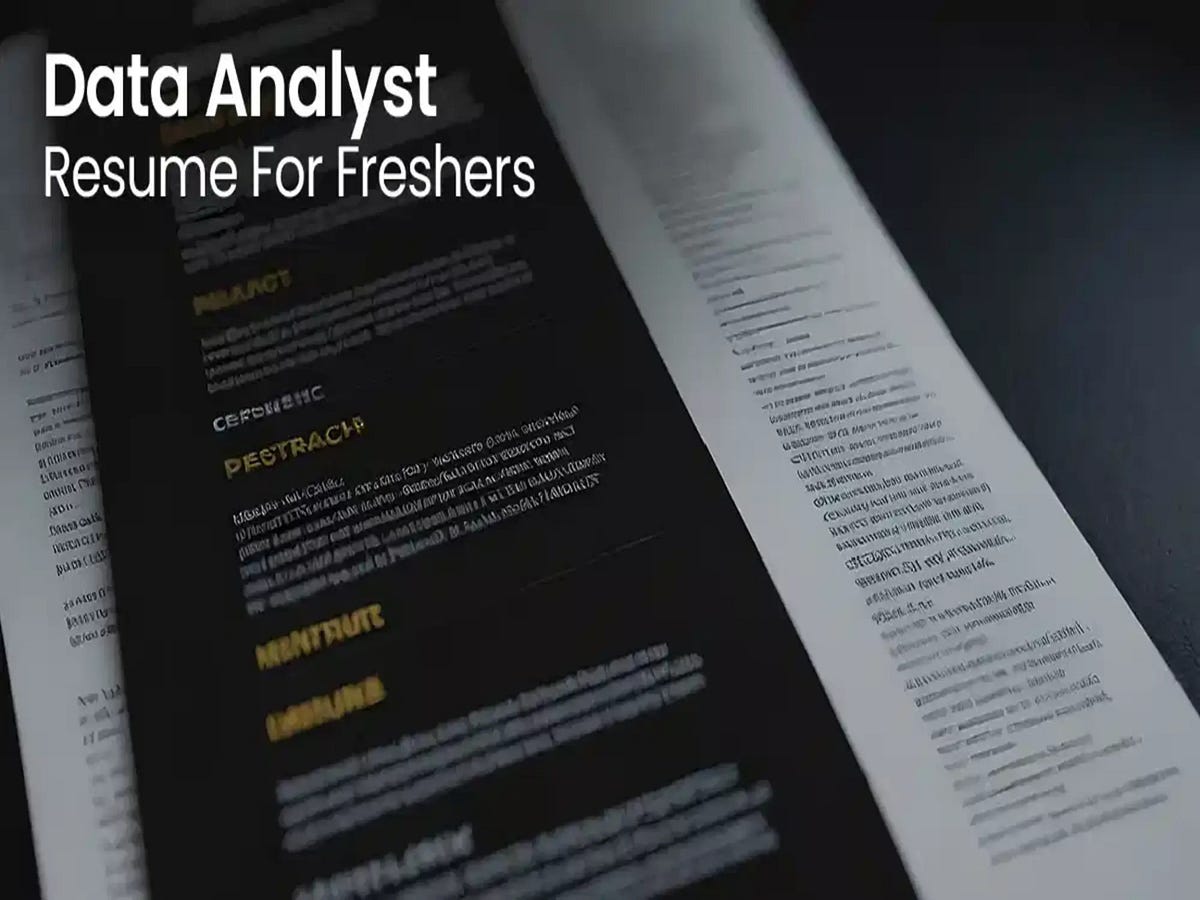 Resume template for Data Analyst fresher Explore Resume Template For ...