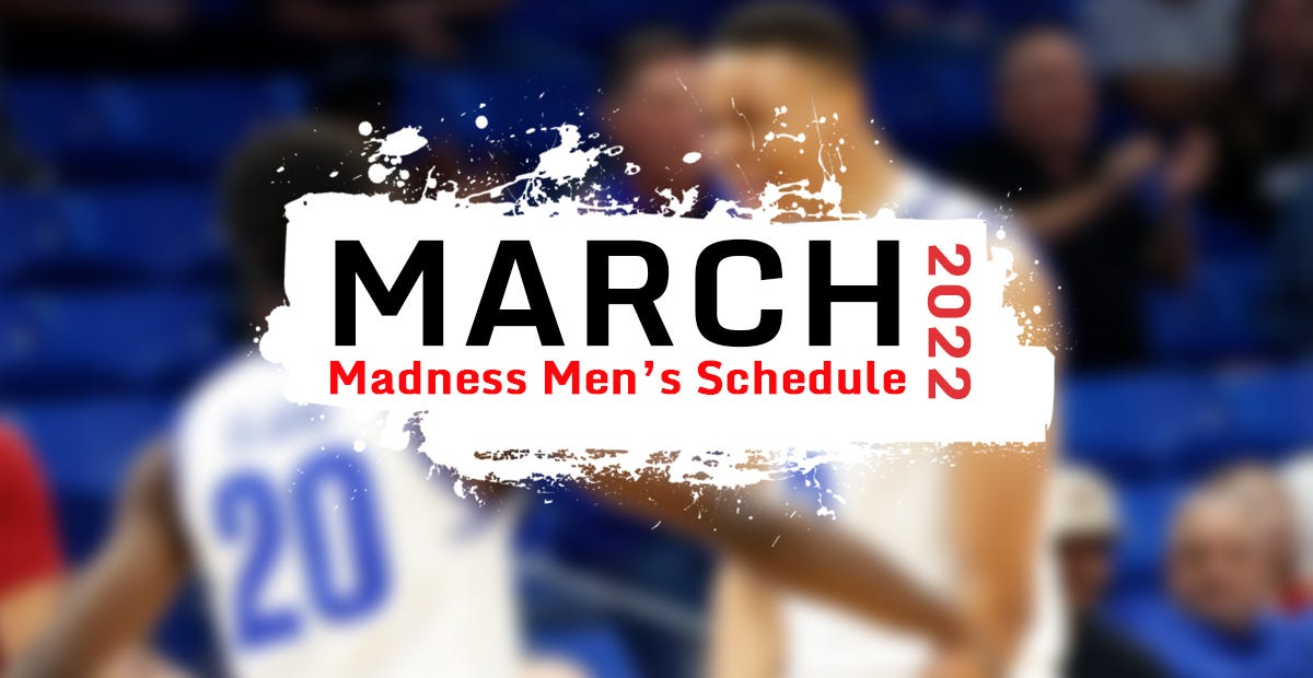 March Madness Men’s Schedule 2022 | by Erik Jensen | Medium
