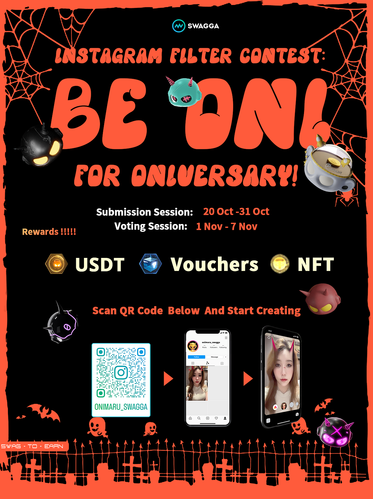 Join Our Instagram Filter Contest: Be ONI for ONIversary! | by SWAGGA ...