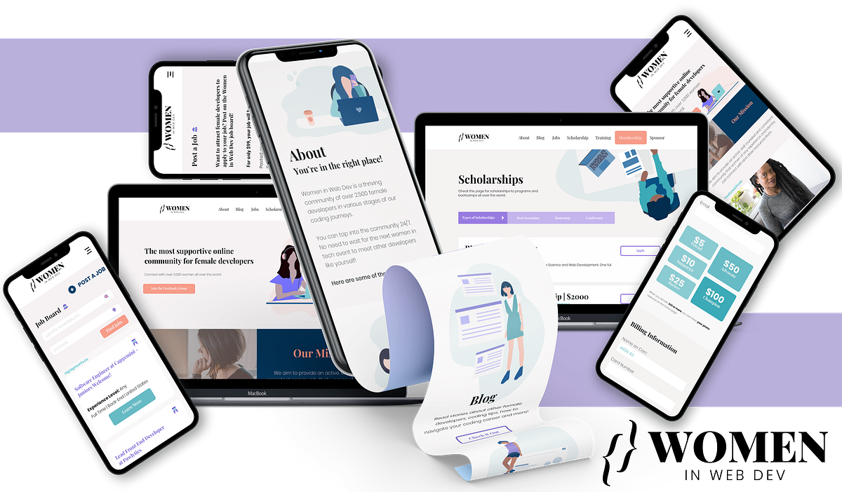 Redesign of a responsive web for Women In Web Dev — UI Case Study | by ...