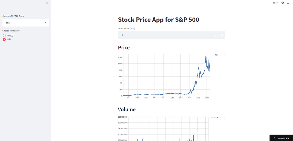 Build a web app in 5 minutes for S&P 500 stock visualisation | by Dr ...