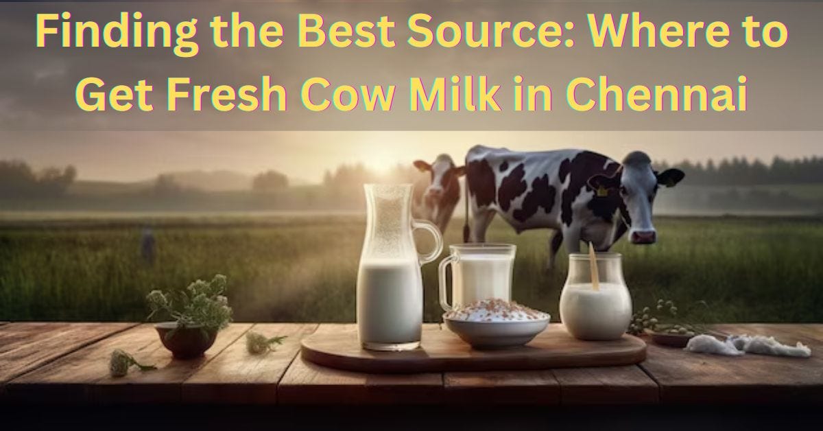 Finding the Best Source: Where to Get Fresh Cow Milk in Chennai | by ...