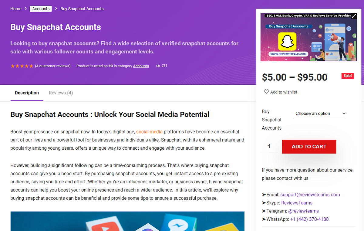 Buy Snapchat Accounts (PVA) — Aged & Verified | by Mehedi Hasan | Apr ...