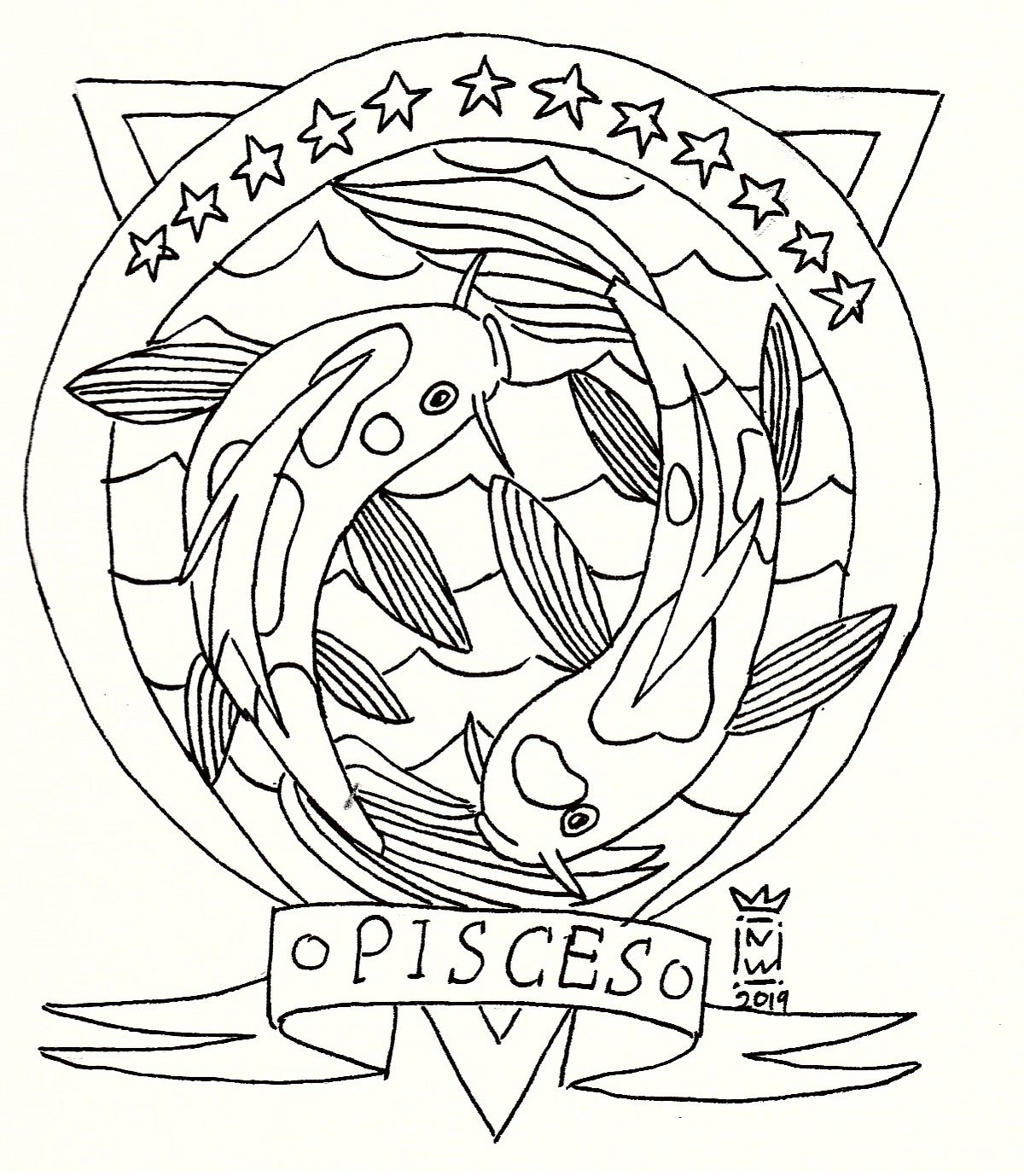 Pisces — A Poem. Two fish swim in a fast-flowing stream | by Miss Wren ...