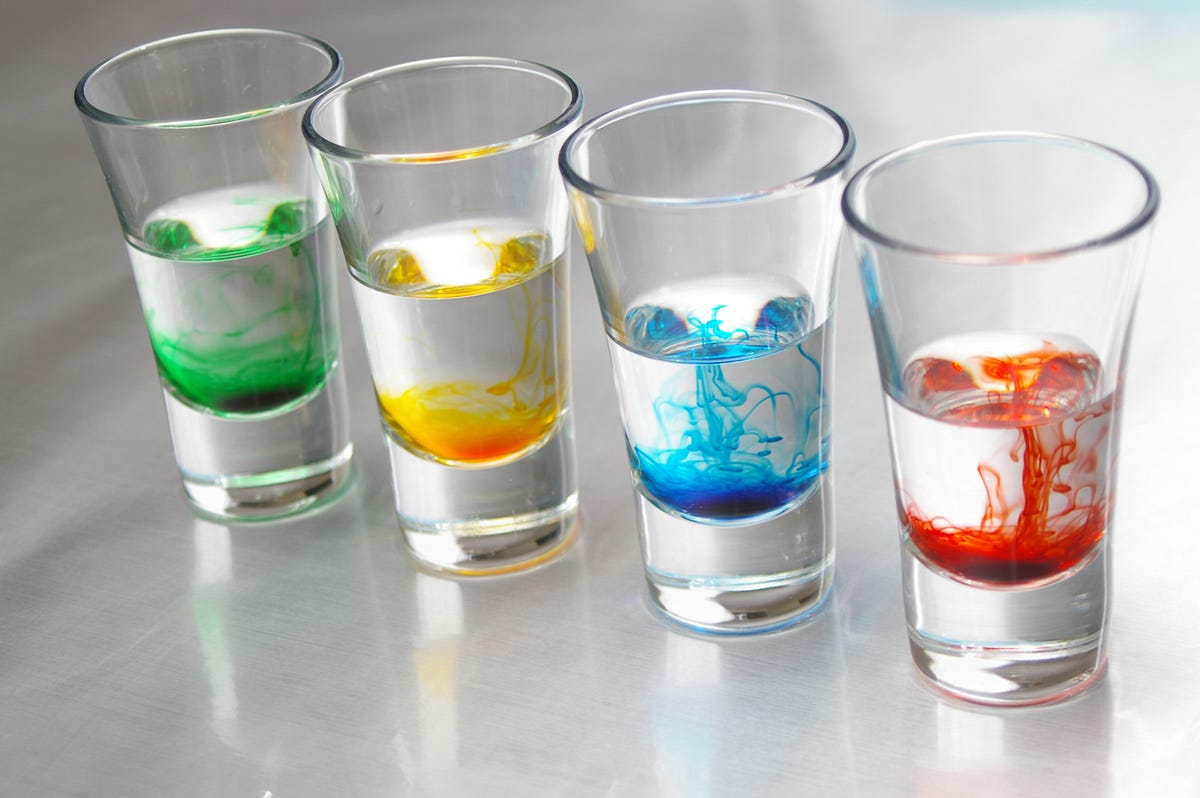 Why Does Food Coloring Disperse in Water but Not Ice When you add a few ...