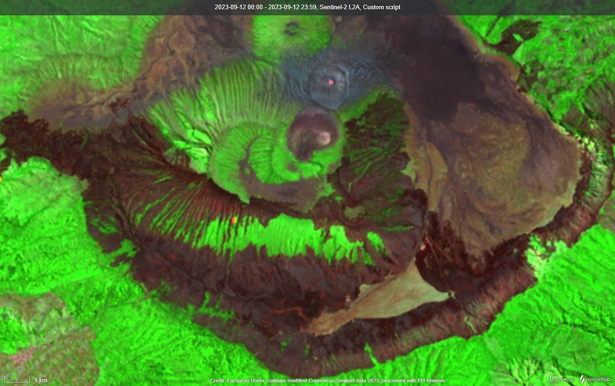 Tracking Mount Bromo Wildfire from Space | by Putu Mahendrayana | Medium