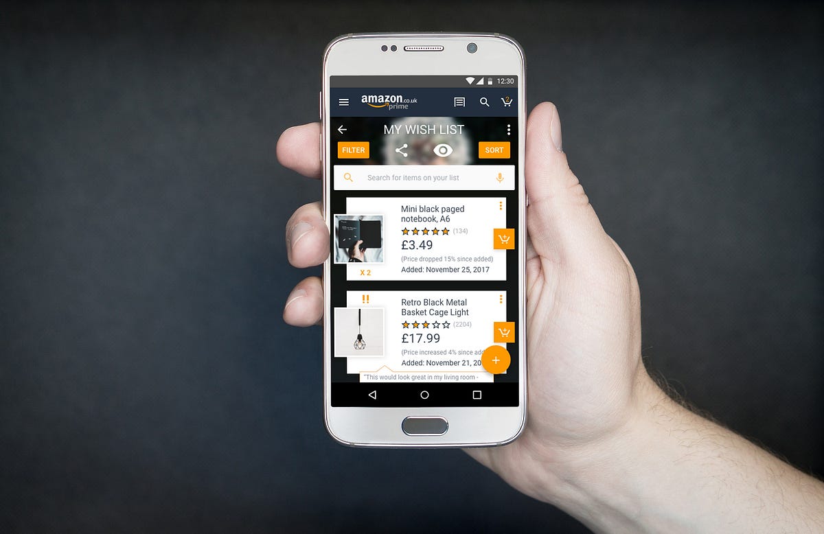 A case study on the Amazon Shopping mobile app: UI Design for the wish ...