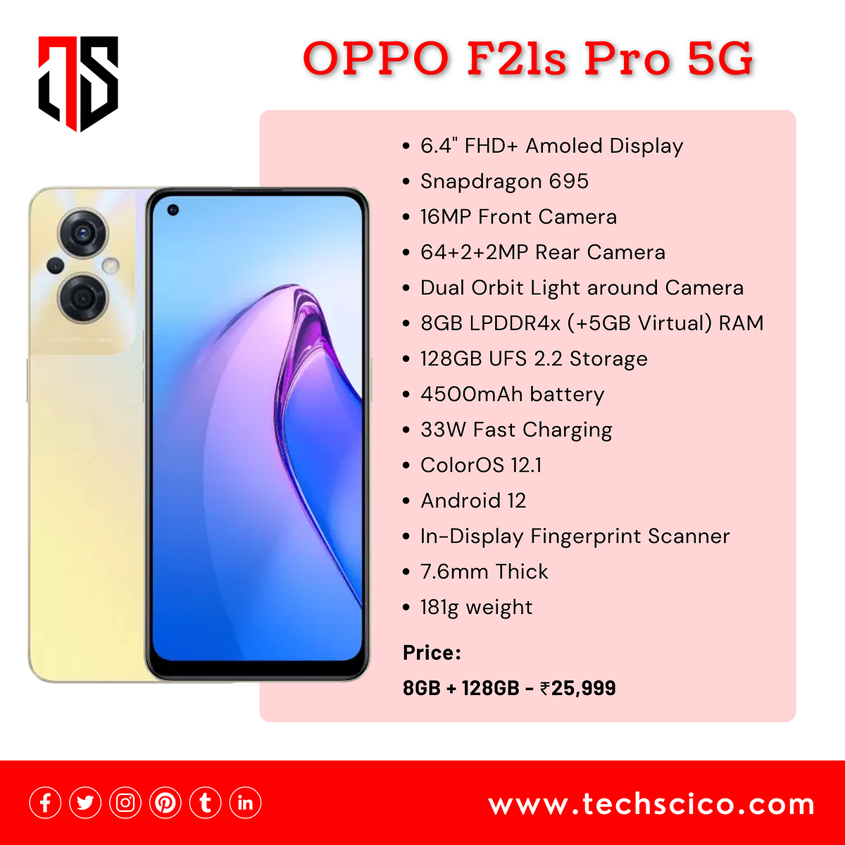 OPPO F21s Pro and F21s Pro 5G launched in India starting at Rs.22,999 with 6.43-inch up to 90Hz ...
