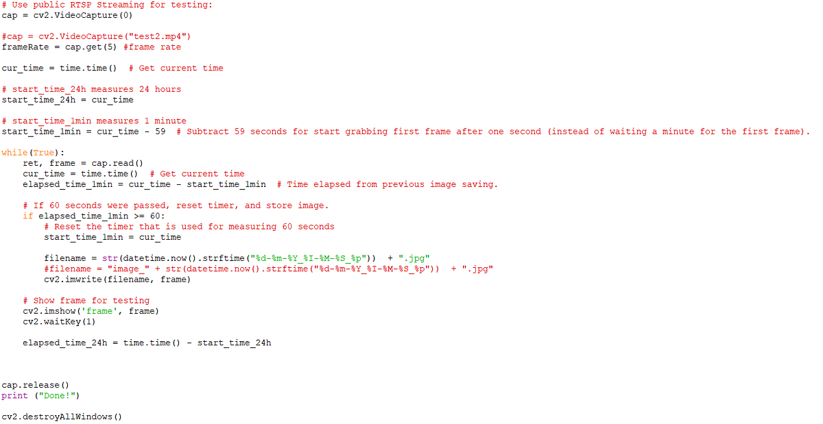โปรแกรมถ่ายภาพจาก webcam ทุกๆ 60 วินาทีด้วย python | by Dr. Pathasu Doungmala | Medium