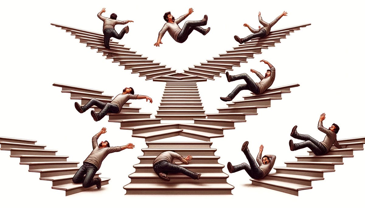 How to Fall Down a Long Set of Stairs: A Comprehensive Guide | by ...