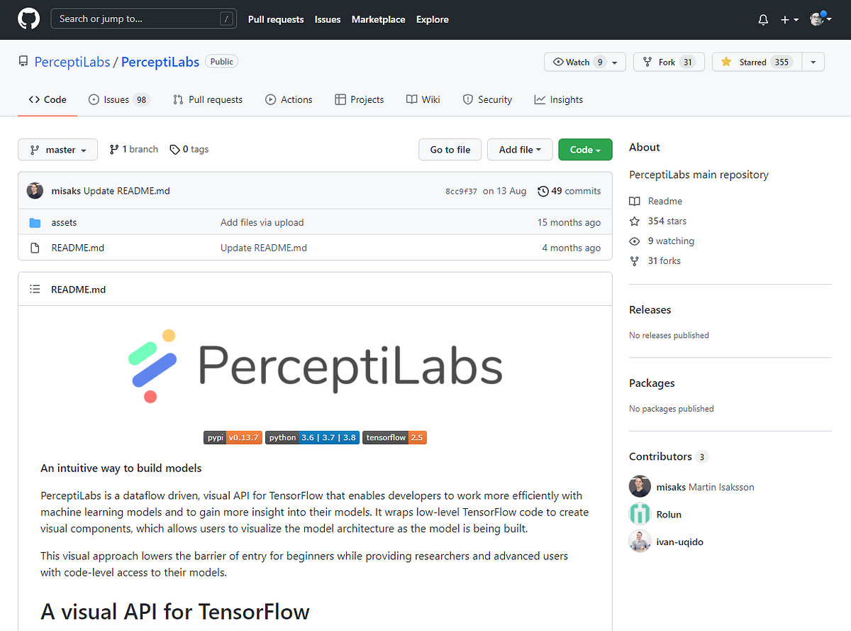 [찍먹시리즈] PerceptiLabs. PerceptiLabs라는 녀석 맛을 함 보자. | by U2 PIA | Medium