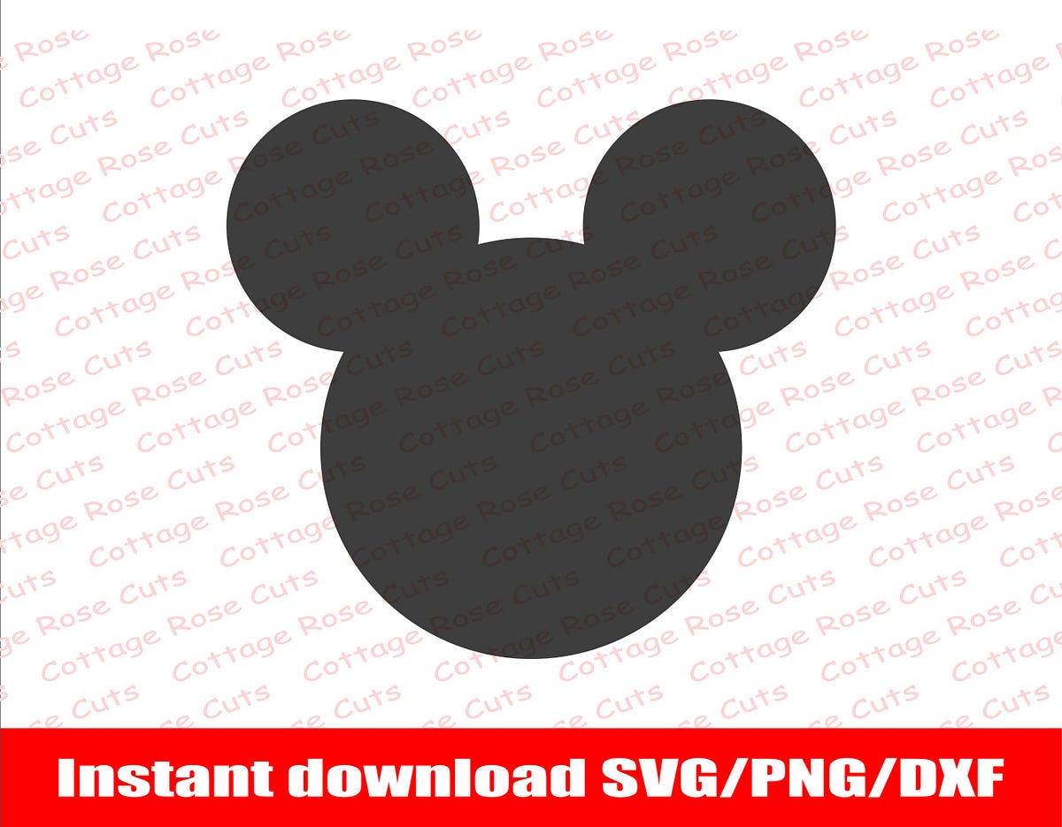Mickey Mouse head SVG, Instant download for Cricut and Silhouette ...