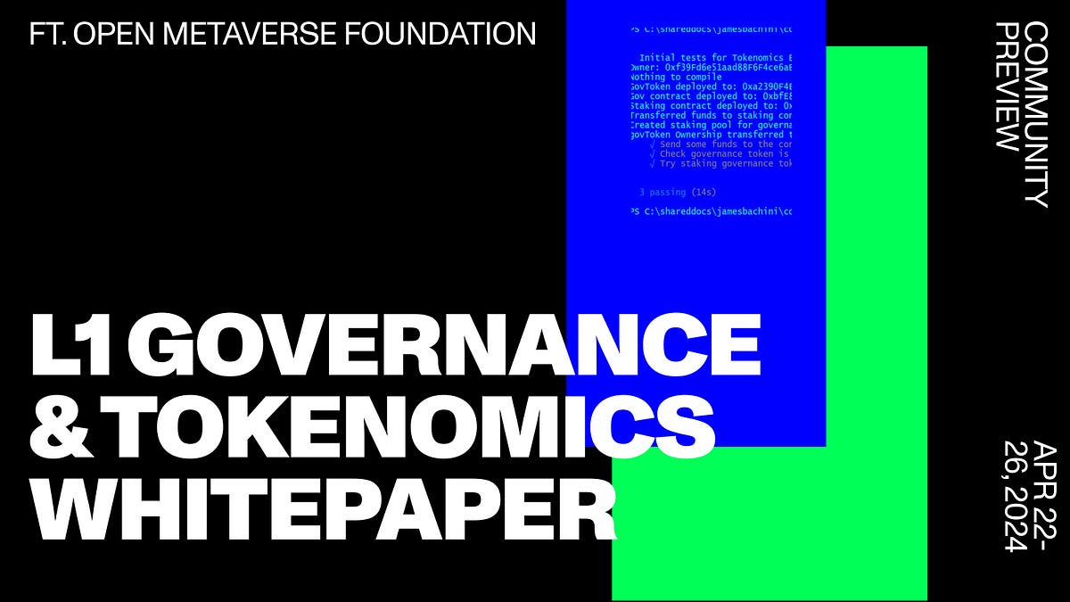Now Live for Community Review: L1 Governance & Tokenomics Whitepaper | by LAMINA1 | Medium