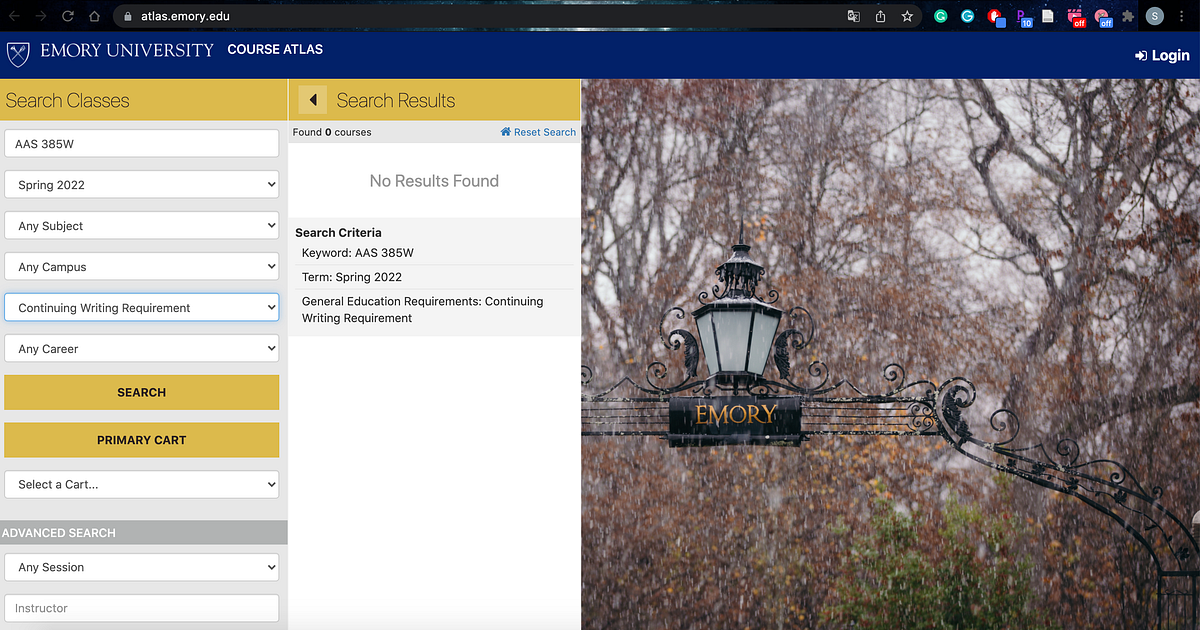 Bad Design — Emory Course Atlas. Carrie Gu | by Carrie | Medium
