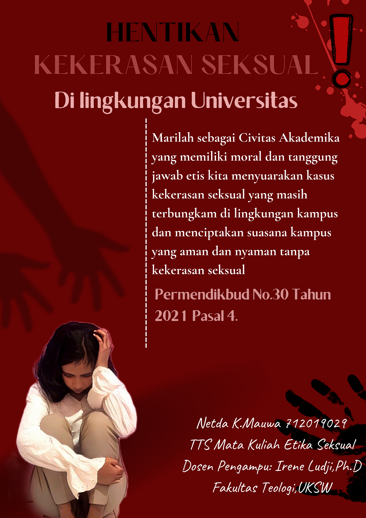 Netda K Mauwa Penjelasan Poster Pencegahan dan penanganan kekerasan seksual di lingkungan ...