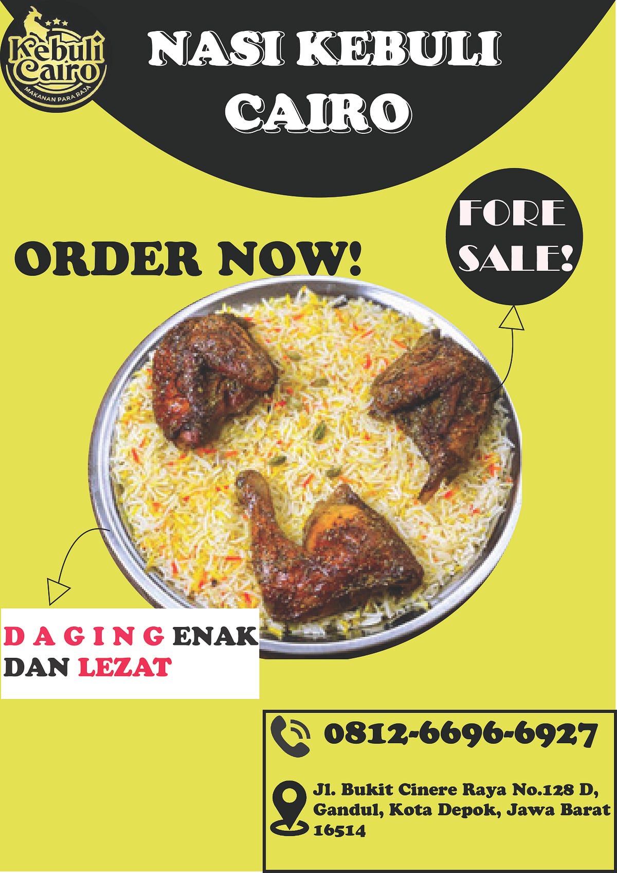 PROMO Nasi kebuli Cairo Call 0812–6696–6927, beli nasi kebuli sedap ...