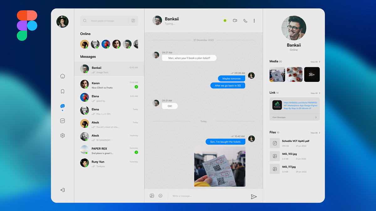 How to design a chat dashboard UI In Figma Step By Step | Figma ...