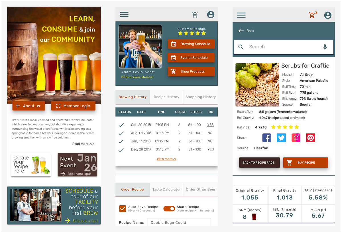 Craft beer incubator booking app — a UX Case Study | by OLU Durojaiye ...