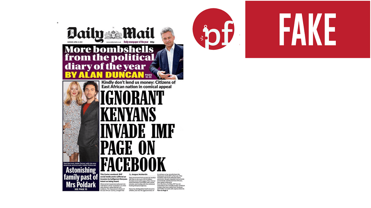 Fact Check -Does This Image Show UK Tabloid ‘Daily Mail’s FrontPage ...