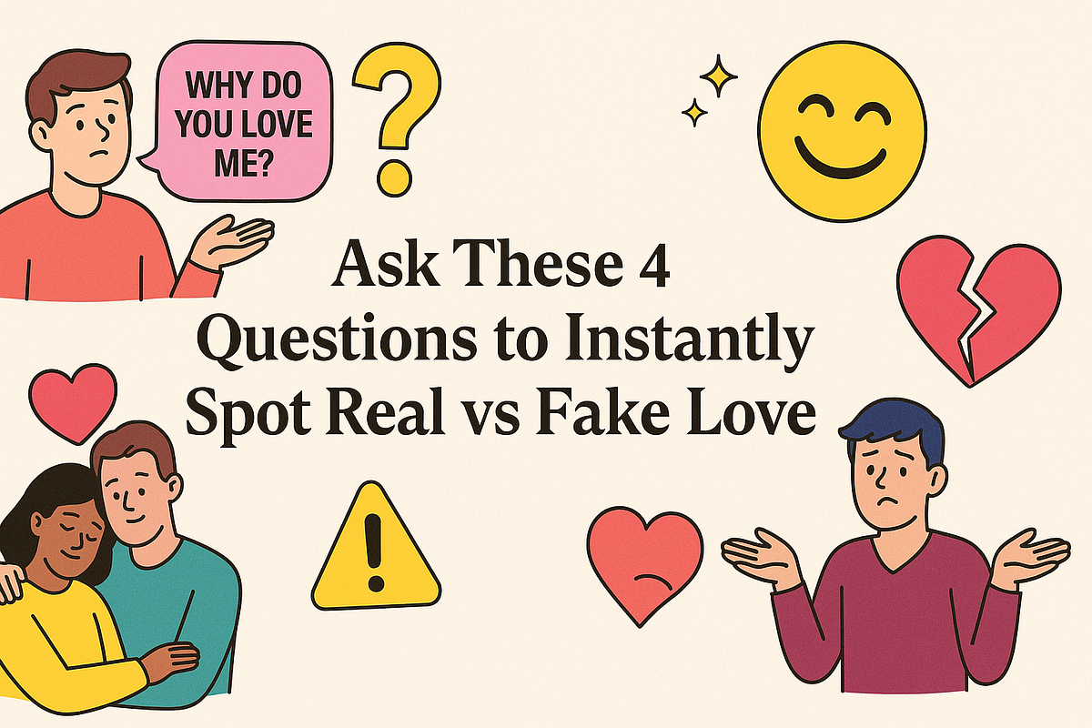 Ask These 4 Questions to Instantly Spot Real vs Fake Love | by Mr Jan | Apr, 2025 | Medium