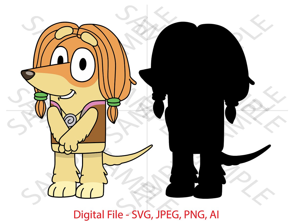 Indy Bundle, Indy Bluey, Bluey, Bluey SVG, Indy Bluey Show, Cartoon ...